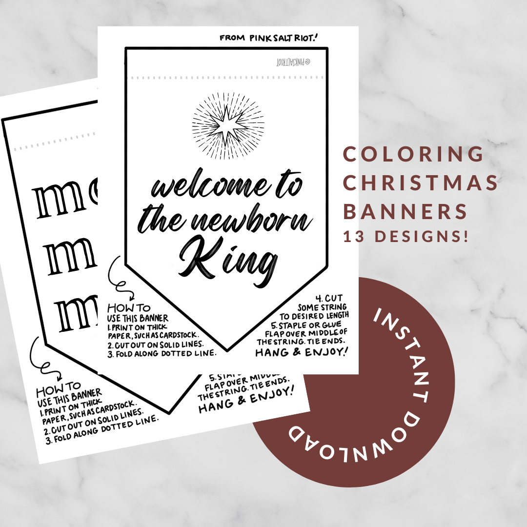 Free Printable Christian Banners & Decor from Pink Salt Riot
