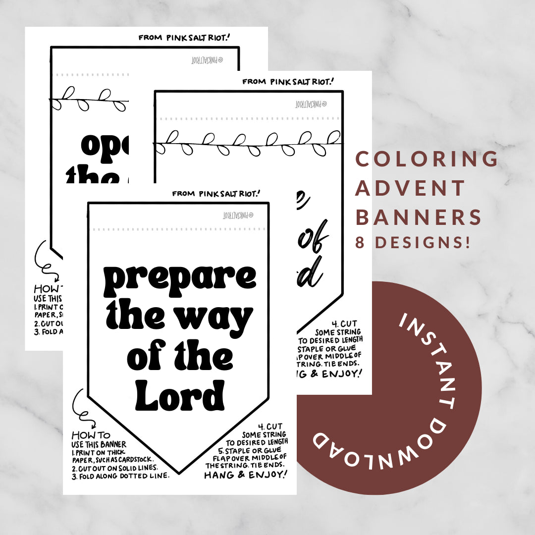 Free Printable Christian Banners & Decor from Pink Salt Riot
