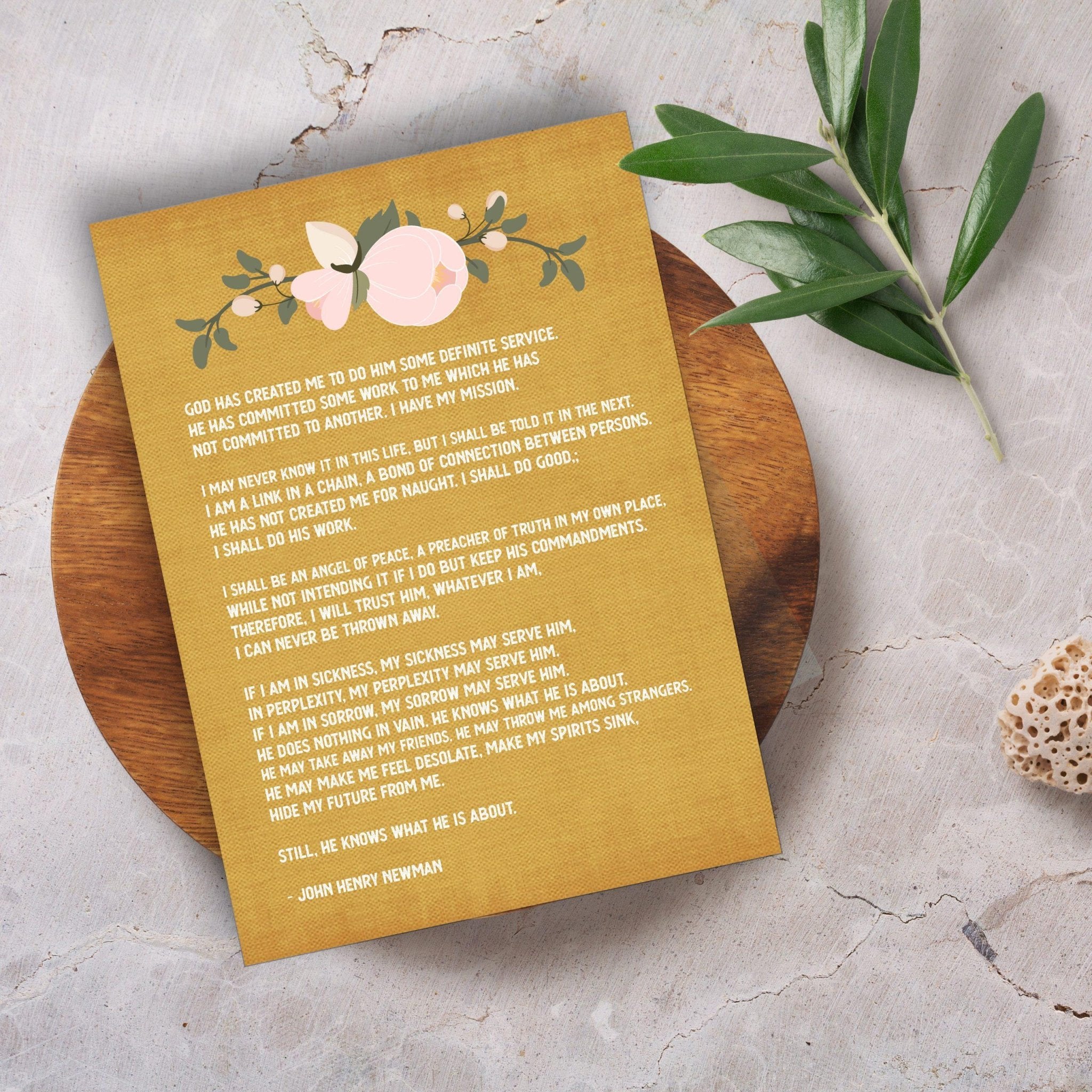 Christian Inspirational WallArt 'God Created Me' Print| Pink Salt Riot